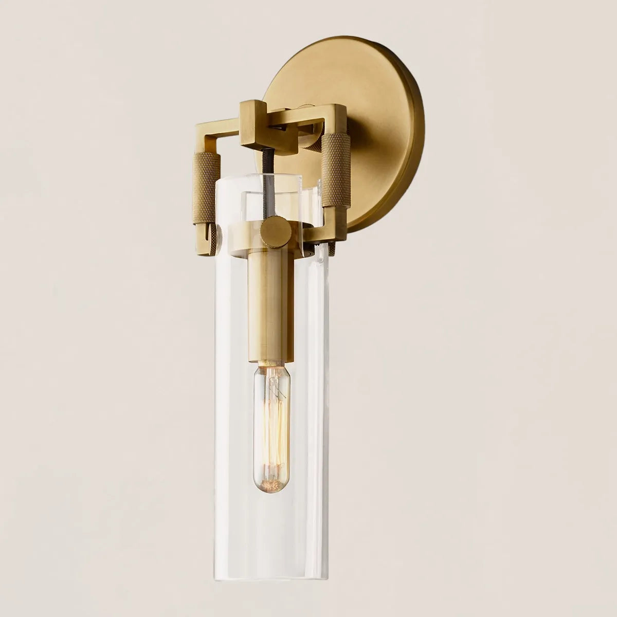 Machinist Glass Cylinder Sconce – VaseLighting